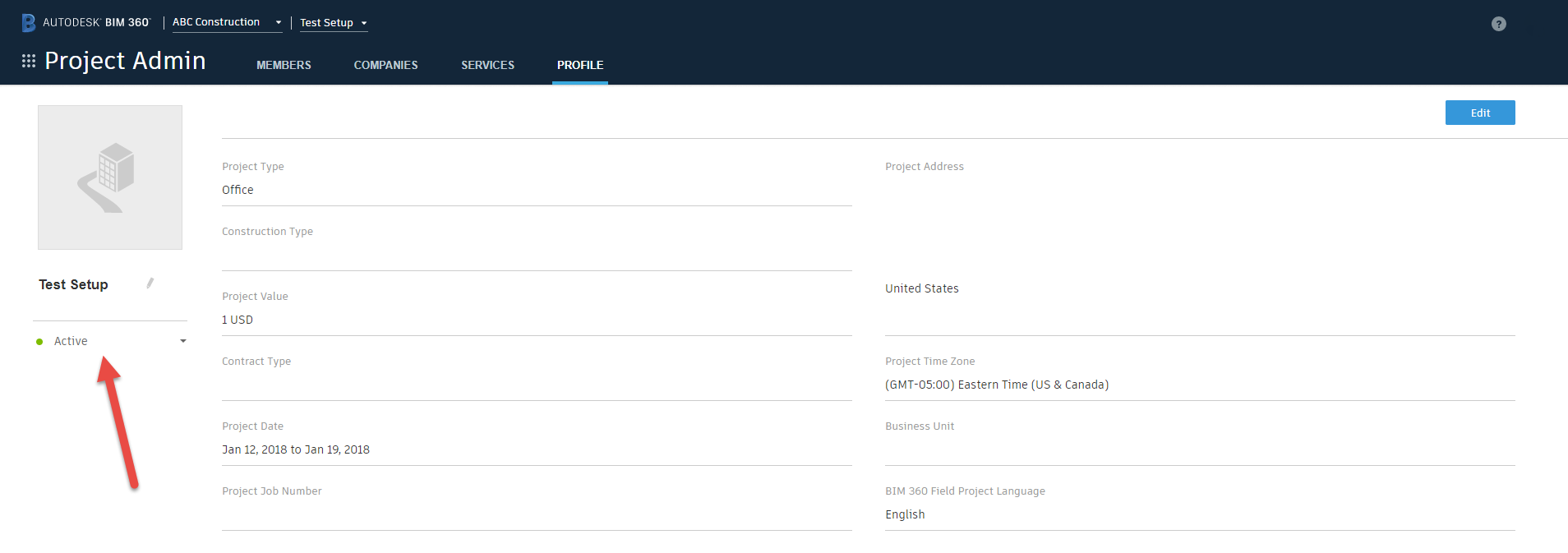 BIM 360 Field Project does not appear in BIM 360 Field drop down list of available projects