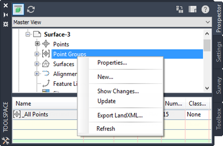Autodesk Civil 3D Tool space part one
