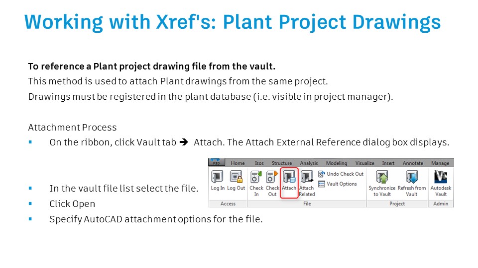 Plant-Vault User Task 4 - Working with Xref's