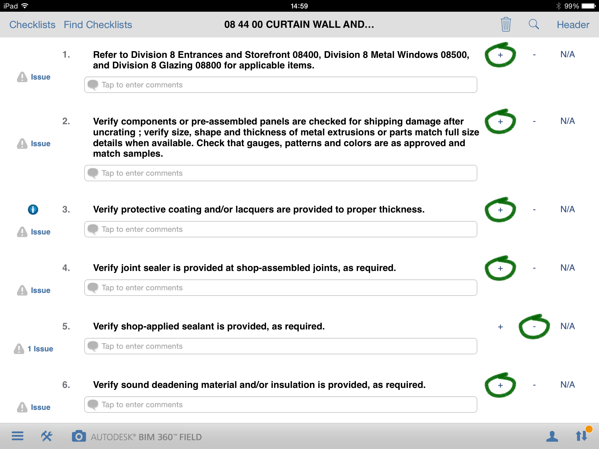 Create a digital safety inspection checklist to report on compliance
