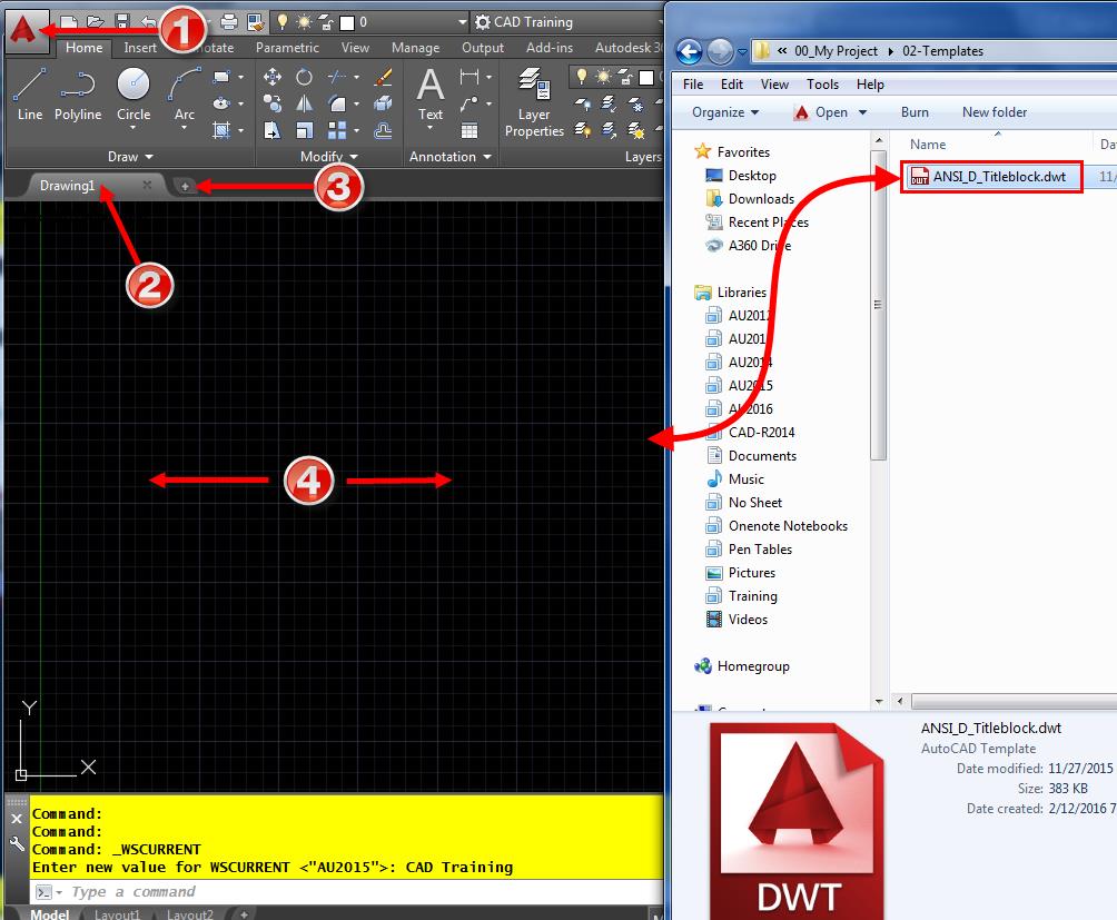 AutoCAD Drag and Drop Features