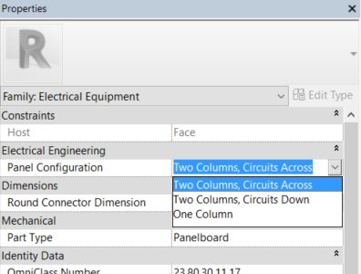 Manage circuits and loads for all electrical panels in a project