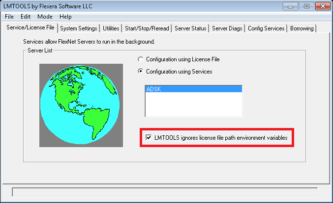 Network License Manager stops when a different server is stopped