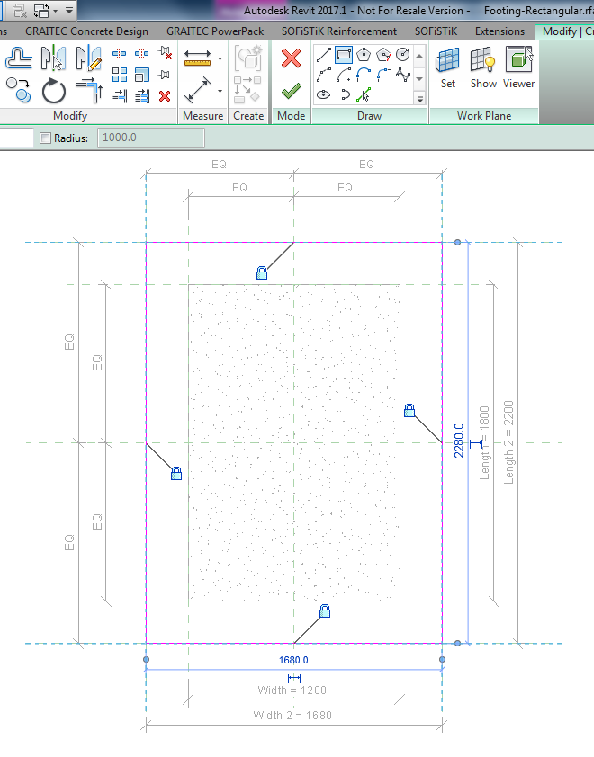 Stepped Reinforced Concrete Foundations in Revit