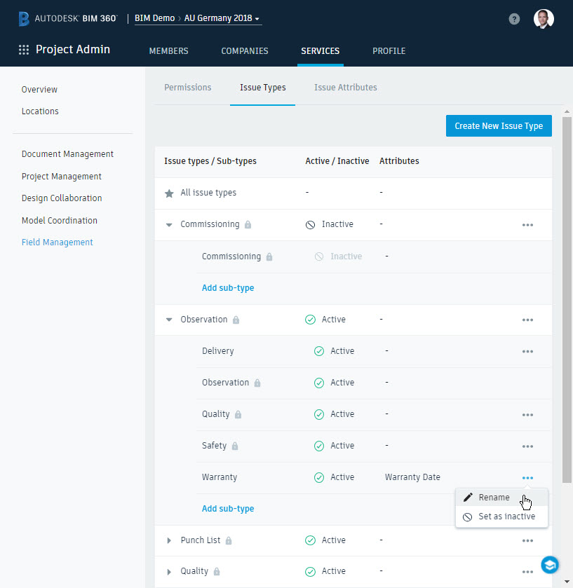 Organize construction issues to prioritize work assignments