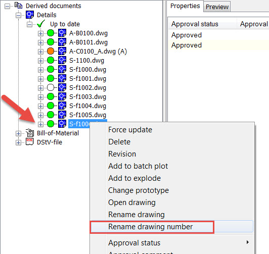 Advance Steel - Part C - Re Number / Delete Document