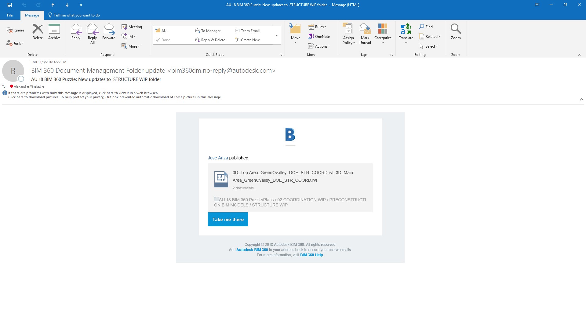 Building—Collaboration—Receive alerts when BIM 360 data is updated
