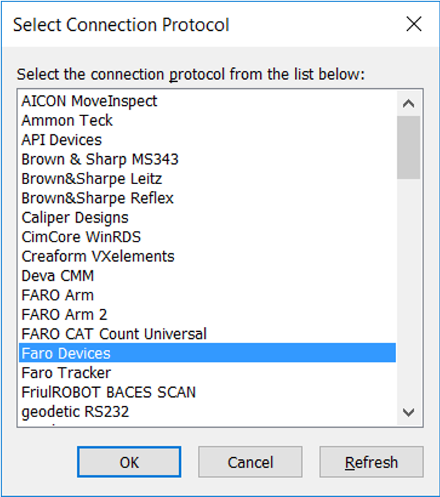 Connecting to the FaroArm Quantum S