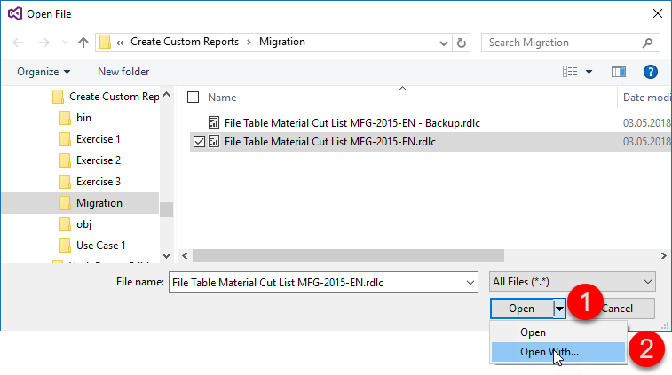 Migrate Custom Report Templates (*.RDLC)