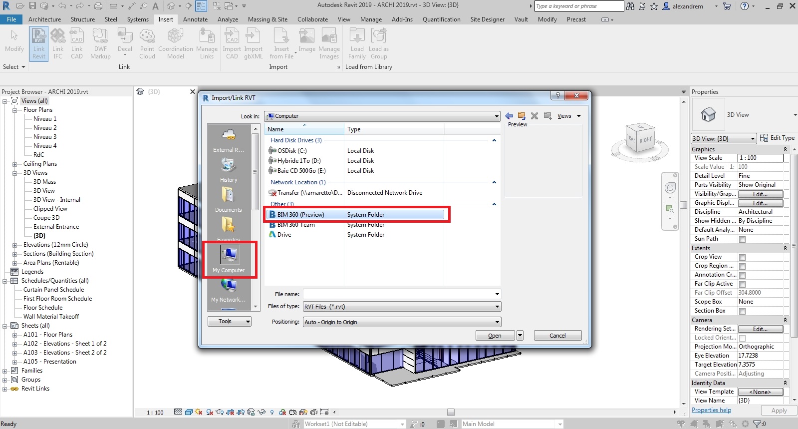 Verknüpfen der BIM-Modelle von anderen Teams und Quellen