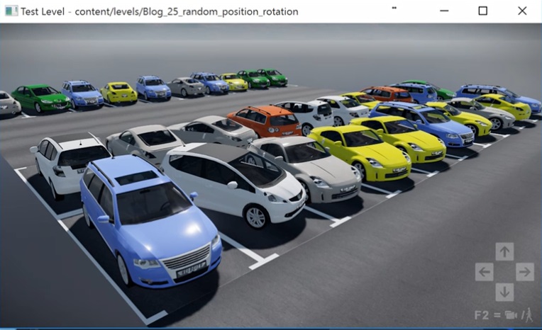 Adding a slight randomization of the rotation and position of the cars