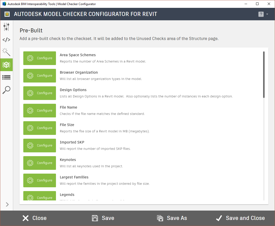 Model Checker Configurator - Build a Check