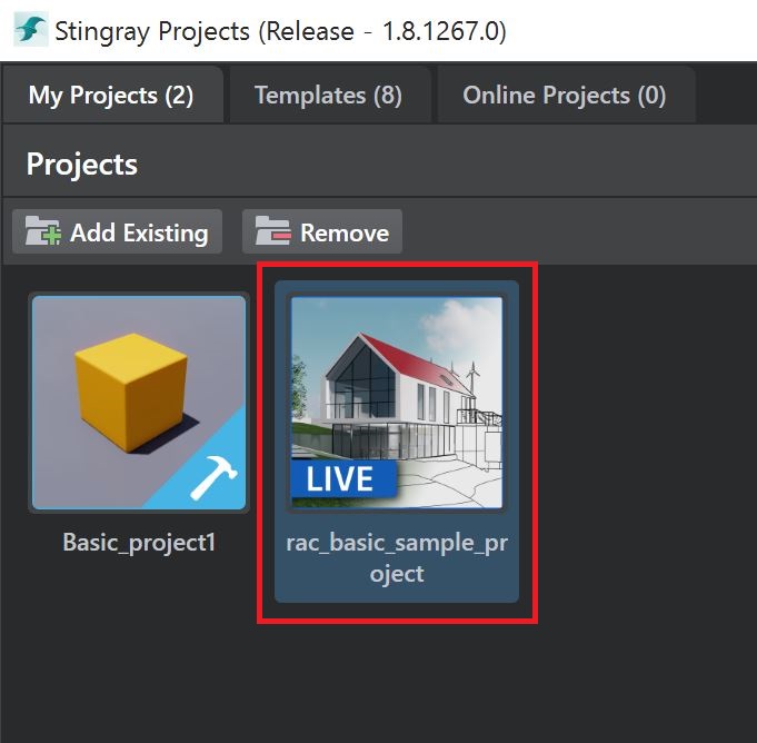 Starting Stingray project with a specific level