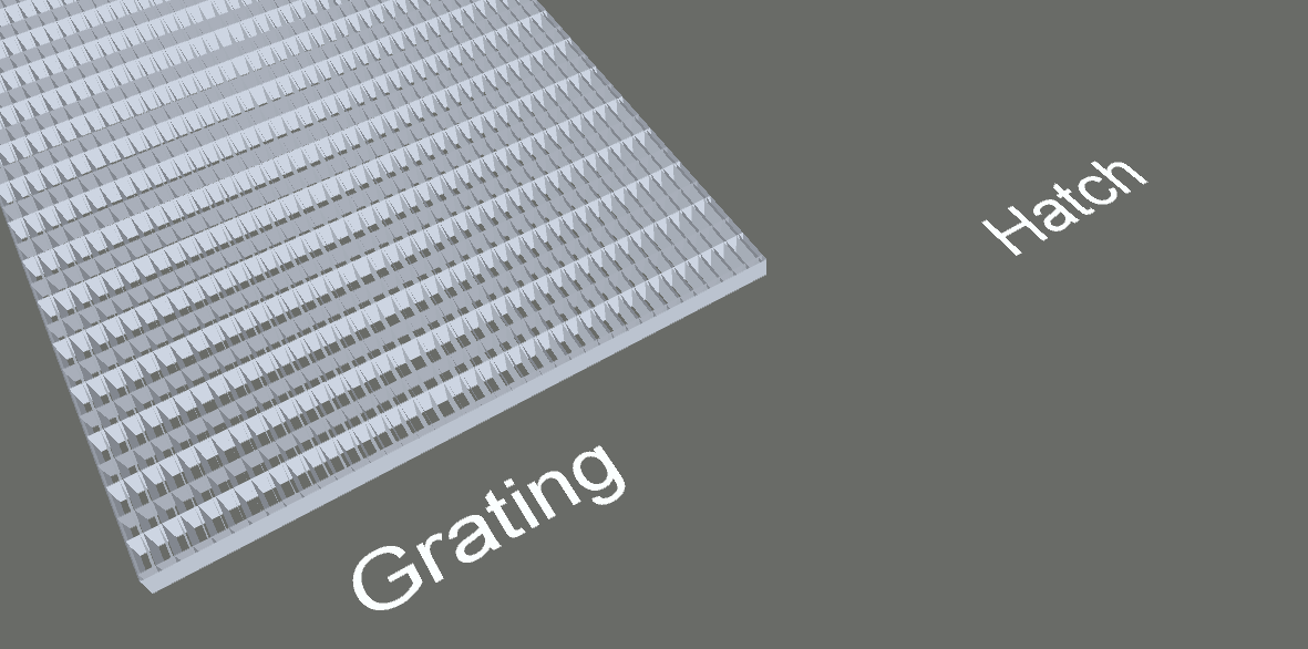 Displaying grating and hatching in Navisworks