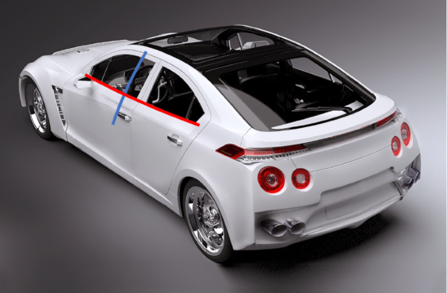 Create automotive side glass with Alias Surface or Alias AutoStudio