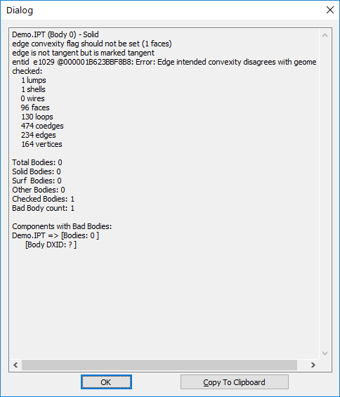 How to check if your part or assembly will contain problematic data
