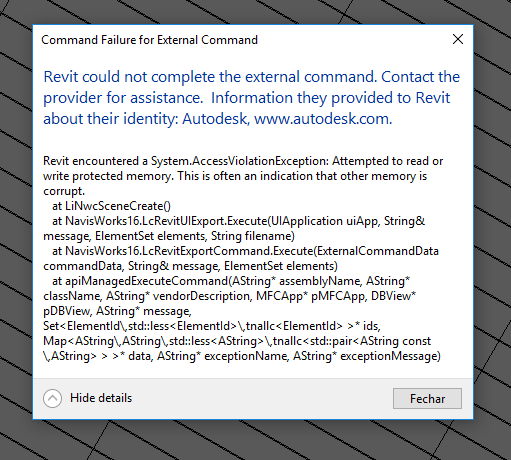 Unable to export to NWC - Issues with coordination models