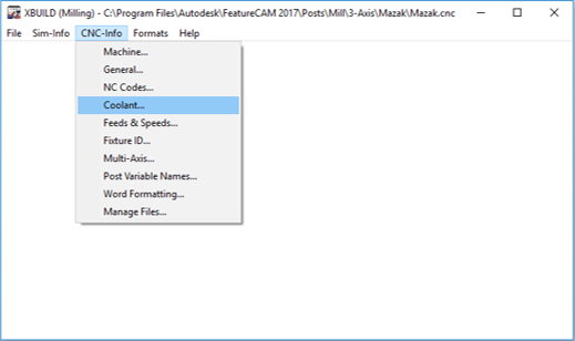 Changing Coolant Codes