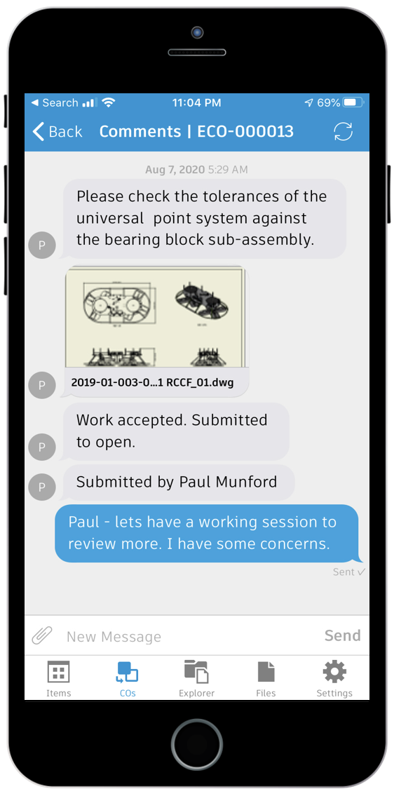 The Autodesk Vault mobile app