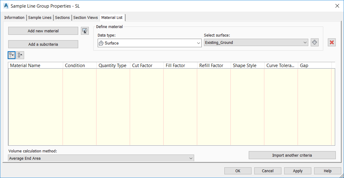 Estimate building material requirements for transportation projects