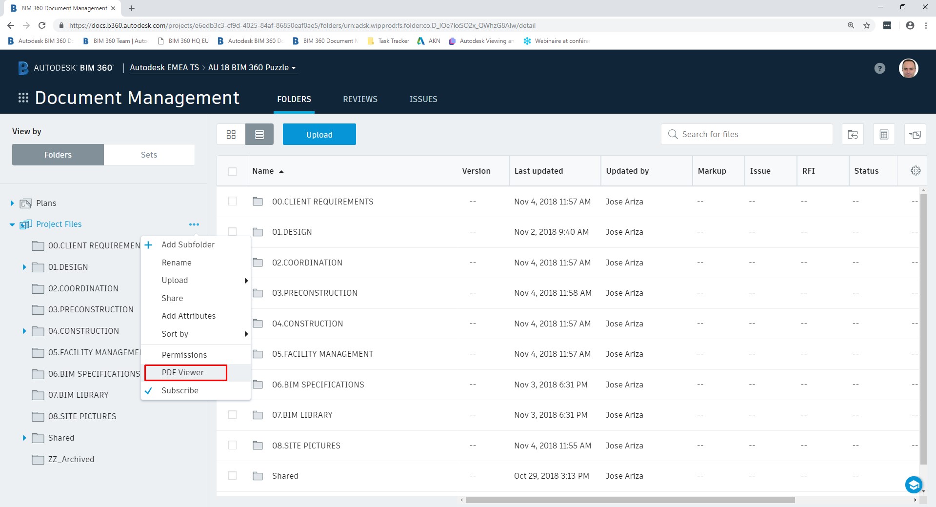 Building—Collaboration—View PDFs in BIM 360