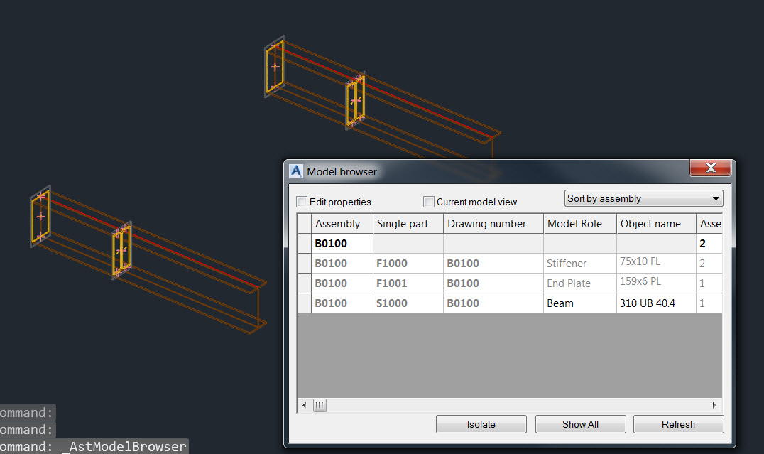 Advance Steel - Part D - Assembly / Part Split