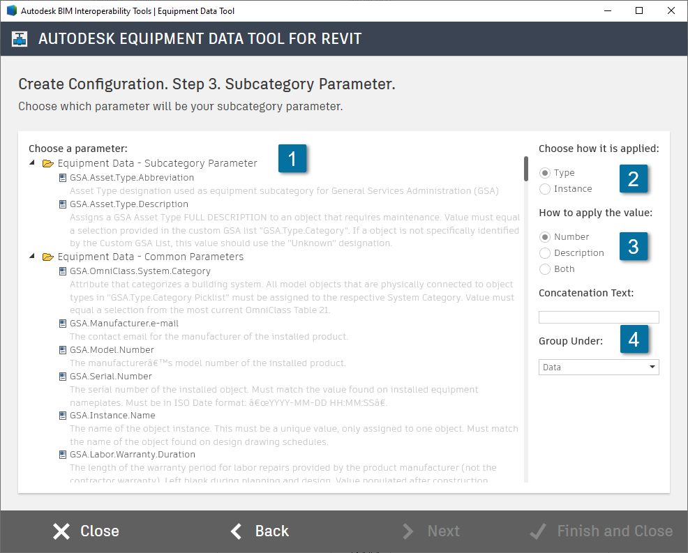 Equipment Data Tool – Create Configuration