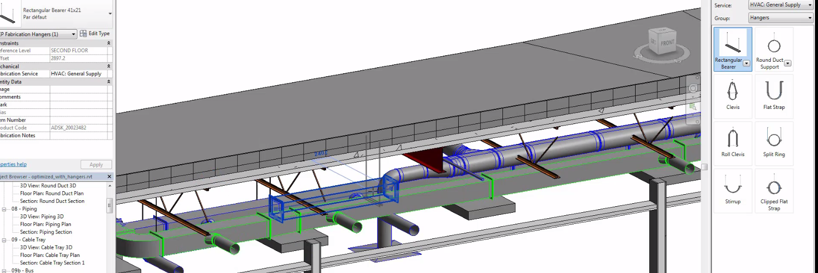 Add fabrication supports to MEP models to improve construction coordination