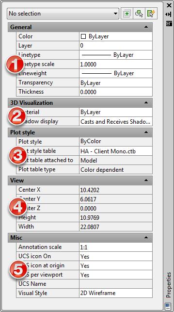 Using The Properties Palette In AutoCAD