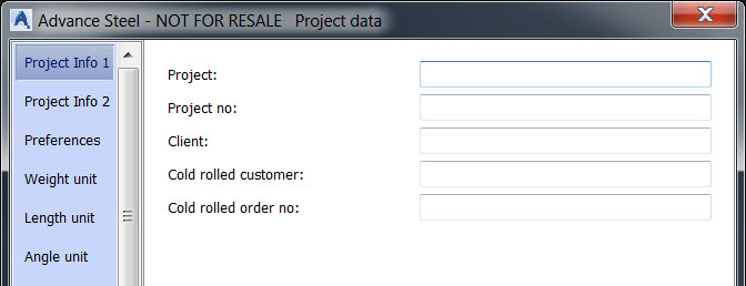 Advance Steel - Starting a New Model