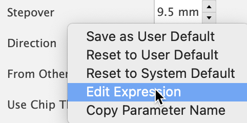 Parameter Expressions - Fusion Manufacturing
