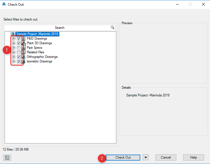 Project Audit a Plant 3D Collaboration (BIM 360 Team) project