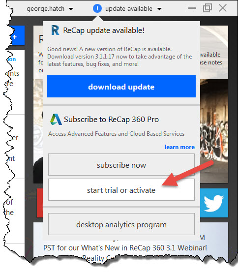 Tips on Activating ReCap 360 Pro Desktop