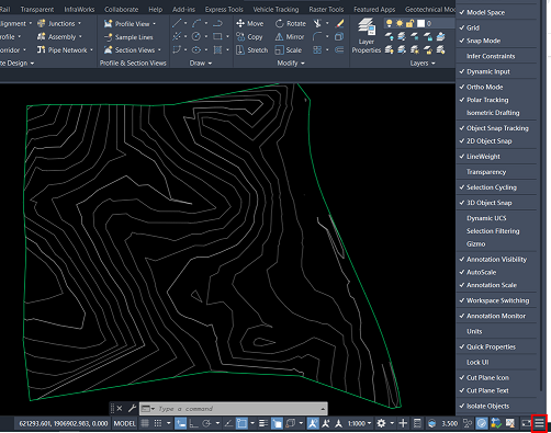 Civil 3Dのインタフェースと機能のパート2