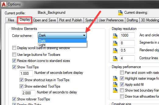 Color Theme (COLORTHEME) in AutoCAD