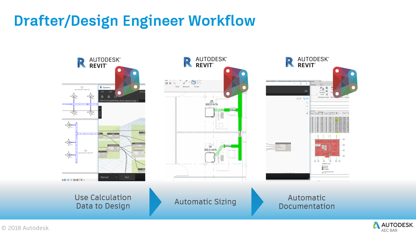 Perform design calculations within a design tool and automate duct/pipe ...