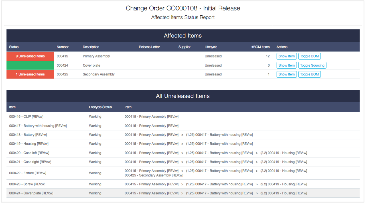 How to create an Advanced Change Order Report