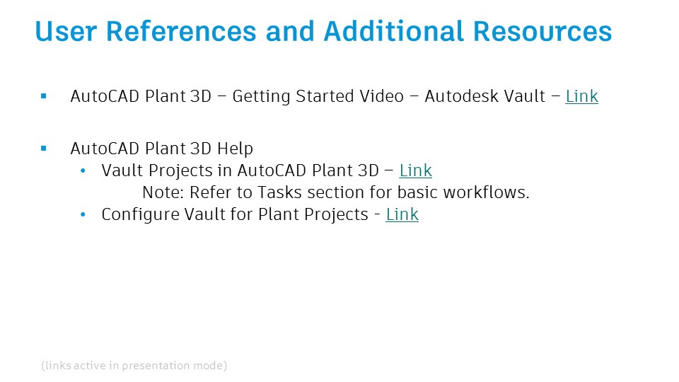 Plant-Vault User Task 10 - User References and Additional Resources