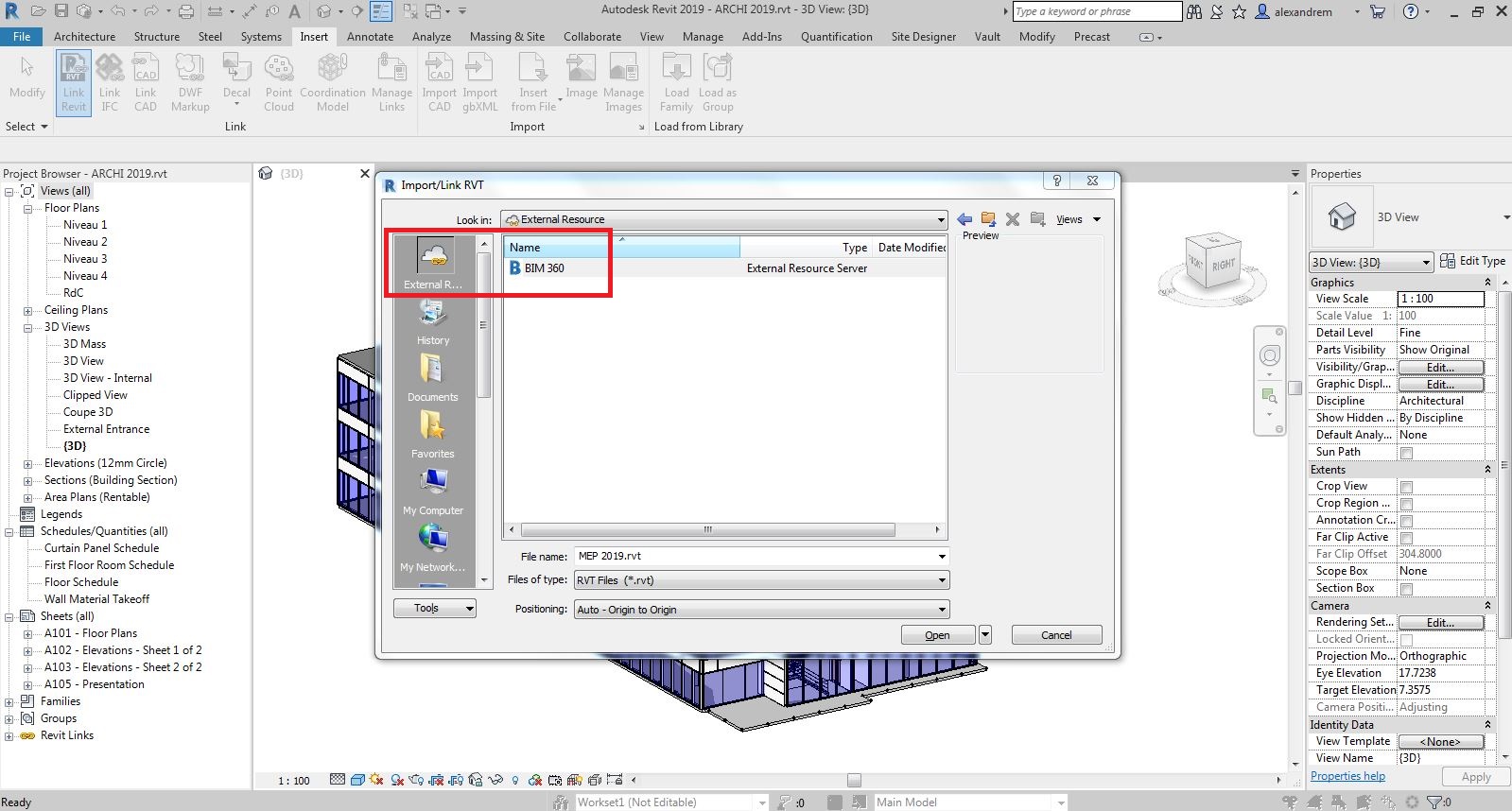 Revit 360 Link Models – Bim 360 Revit Models – CREM