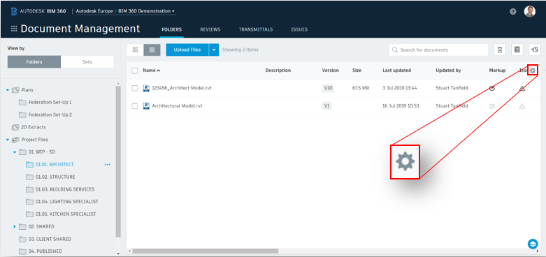 Assign metadata to files within BIM 360 Document Management