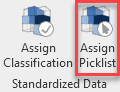 Assign Picklists with the Standardized Data Tool