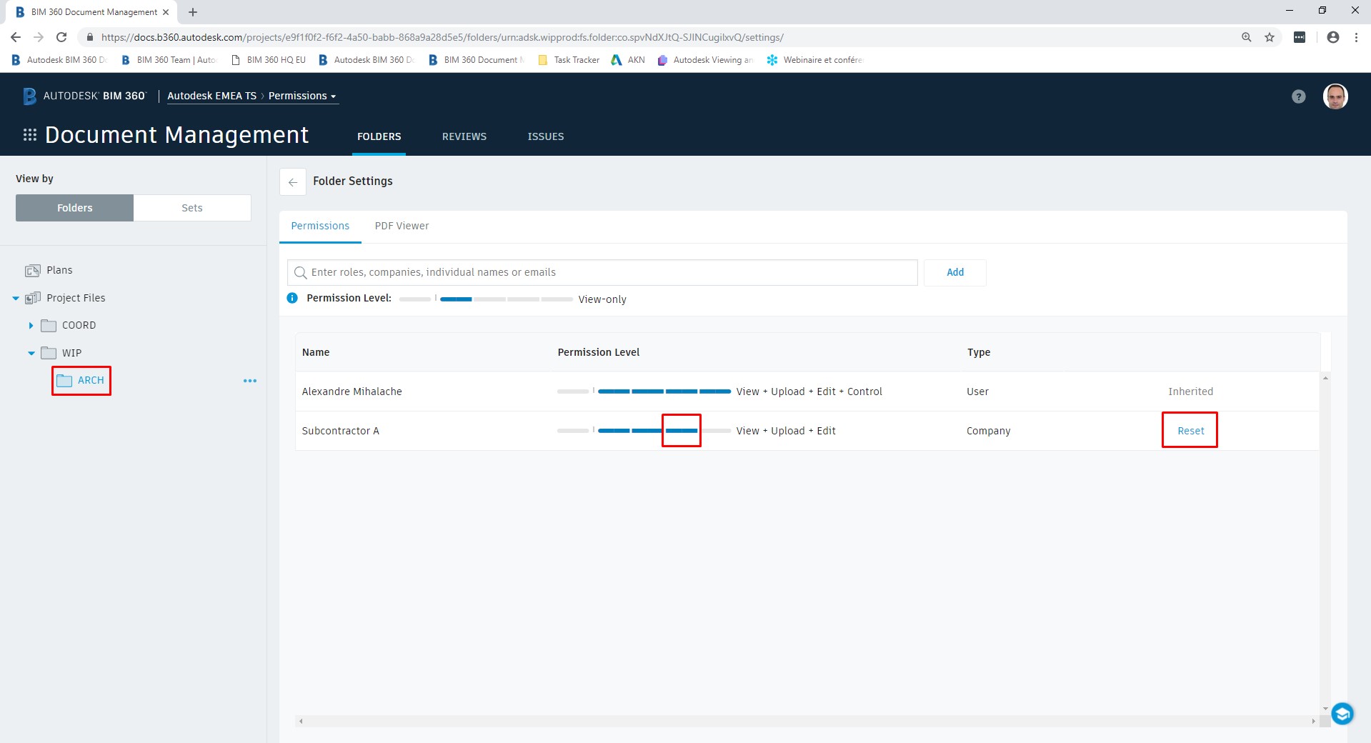 Building—Collaboration—Understanding BIM 360 access permissions