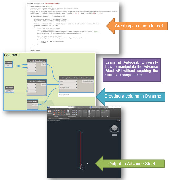 Dynamo – The Magic of Creating a Steel Column in Advance Steel