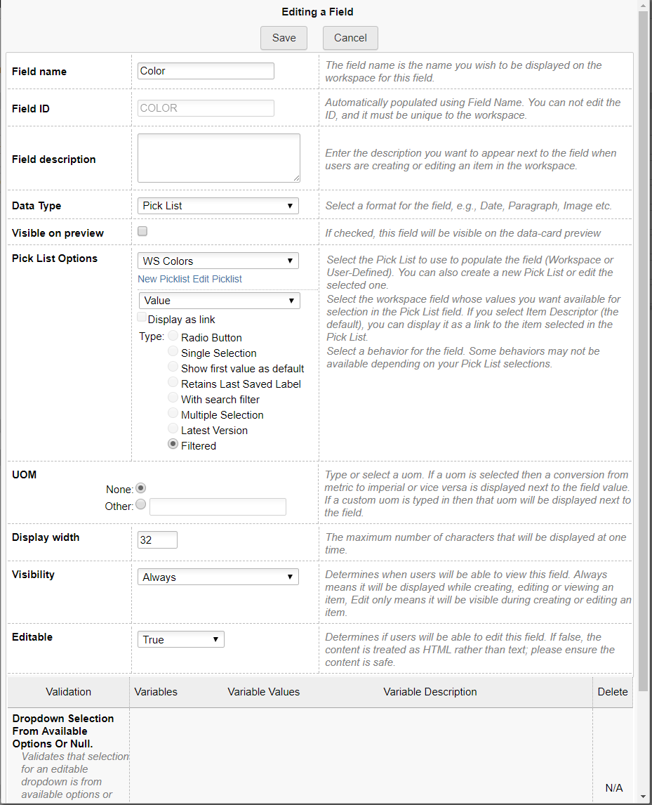 Dynamic Pick Lists in Fusion Lifecycle
