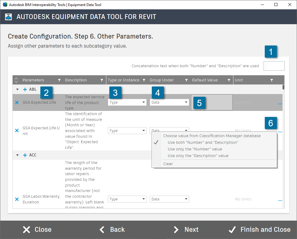 Equipment Data Tool – Create Configuration