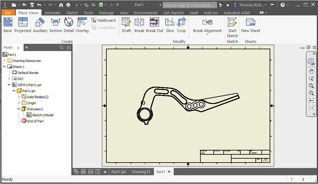 Display 2D and 3D content in a drawing view