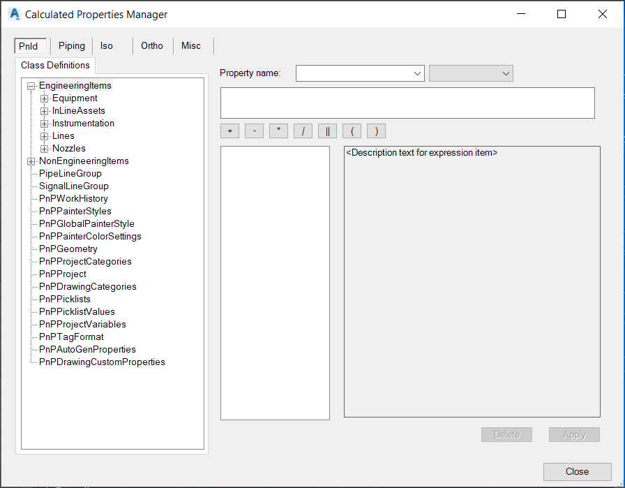 How to use PLANTDEFINECALCPROPERTIES on a Plant 3D Collaboration project