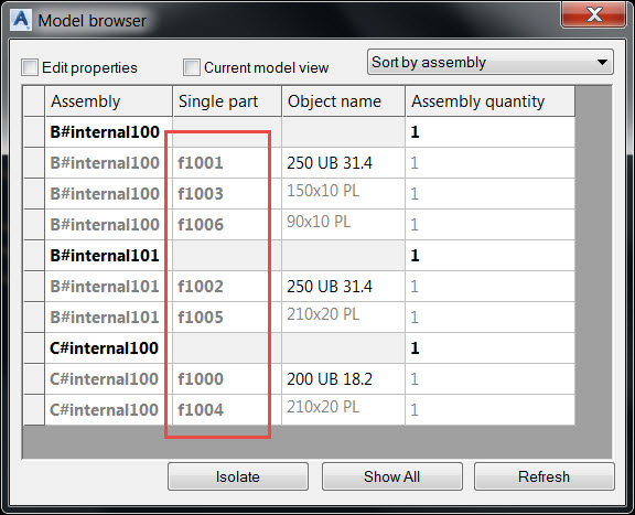 Advance Steel - Part A Creation - Drawing numbers as part / assembly ...