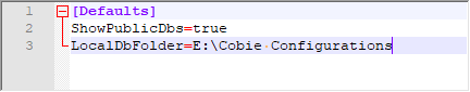 COBie Extension for Revit - INI File