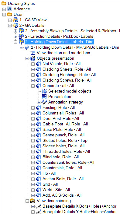 Advance Steel DSM - Chapter 2 - Drawing Style Structure